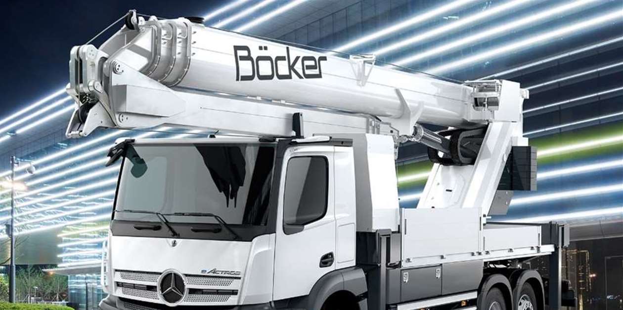 New fully electric Böcker truck crane and work platform - KHL Group