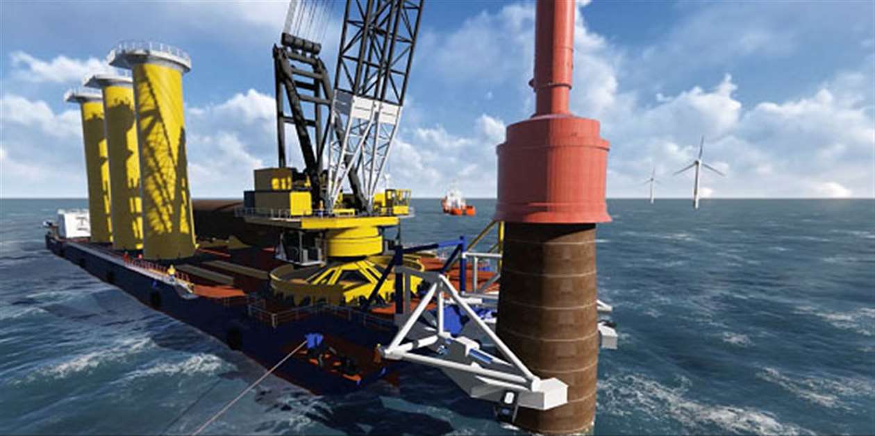 Wind industry installation from Conquest Offshore - KHL Group