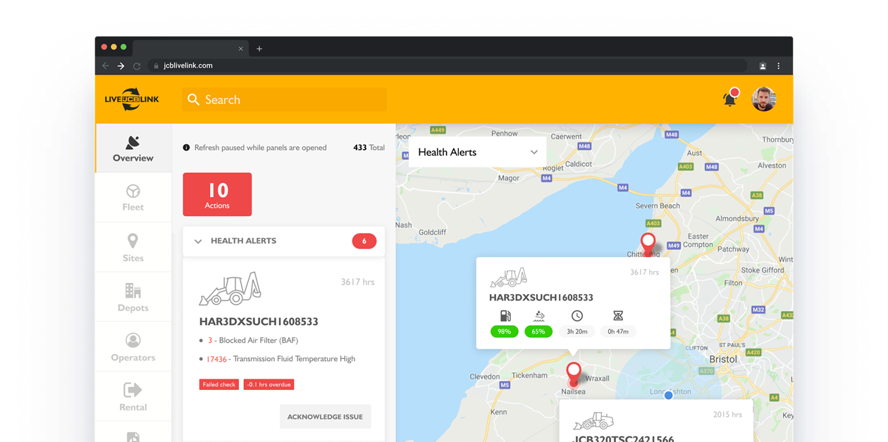 New features for JCB LiveLink portal - KHL Group