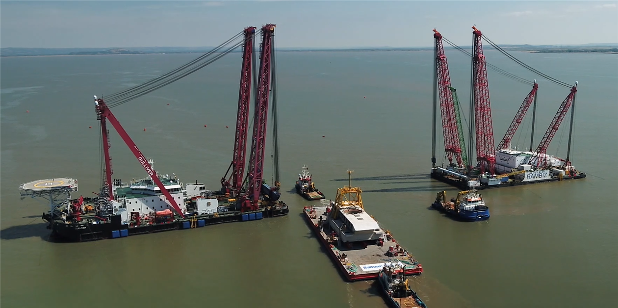Video: Power station intake head lowered into Bristol Channel - KHL Group