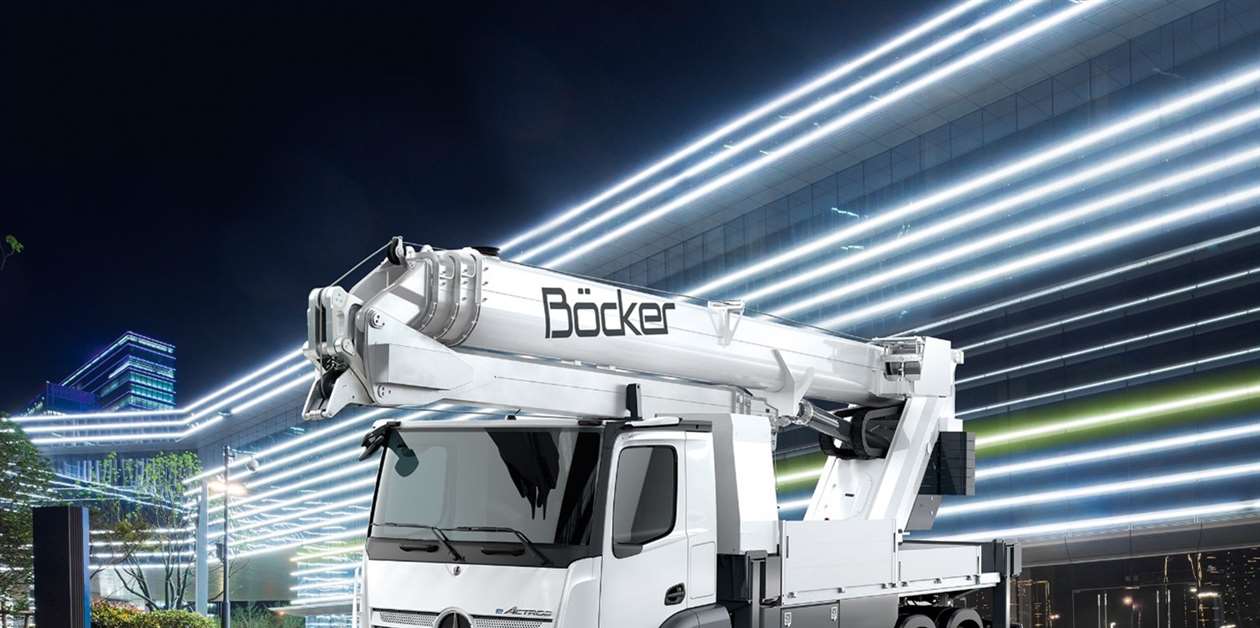 New fully electric Böcker truck crane and work platform - KHL Group