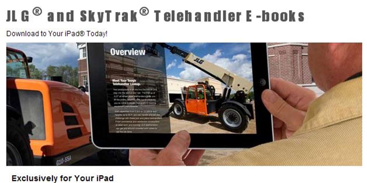 JLG launches telehandler e-books for iPad - KHL Group