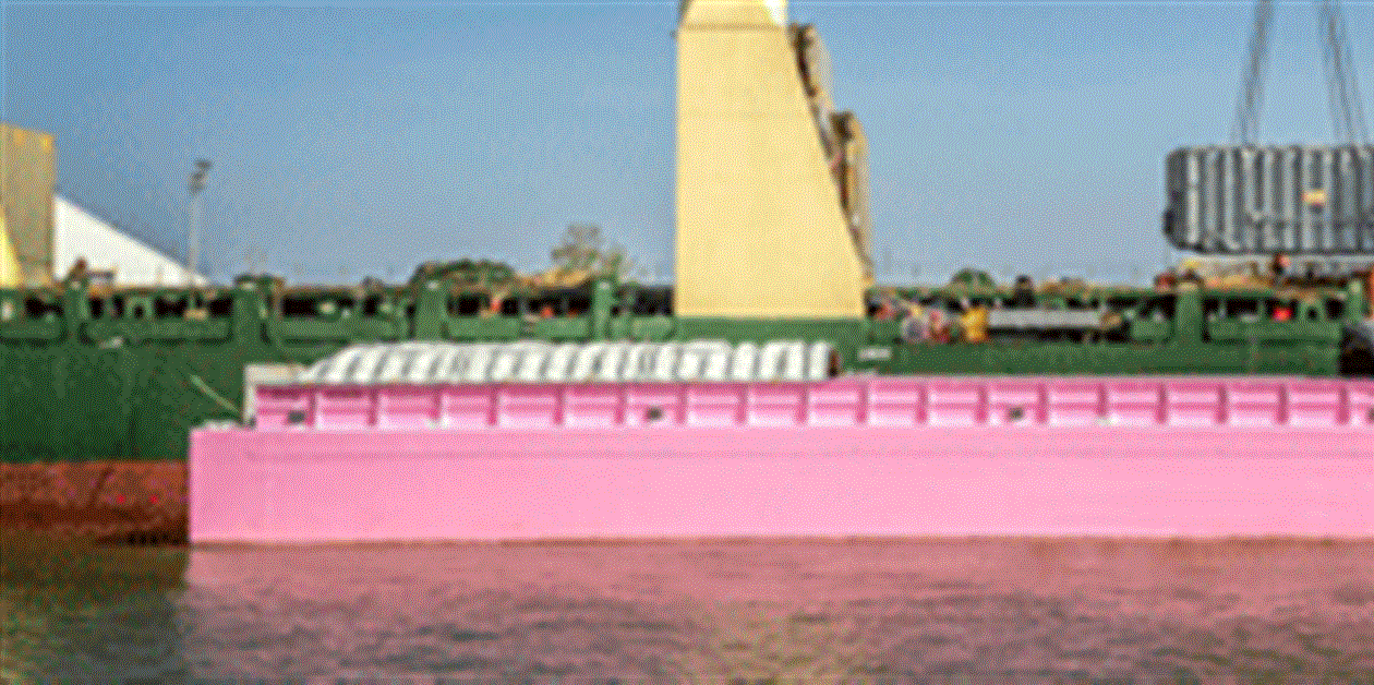 Pink barge for Albacor Shipping - KHL Group